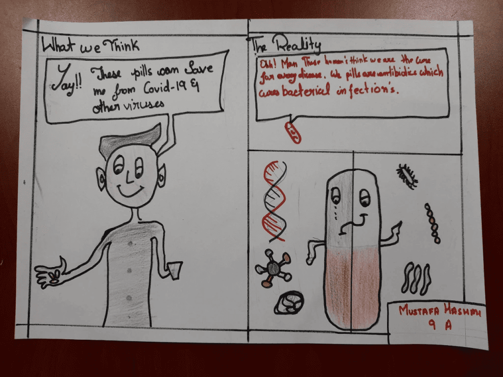 School children participate in poster making session on AMR