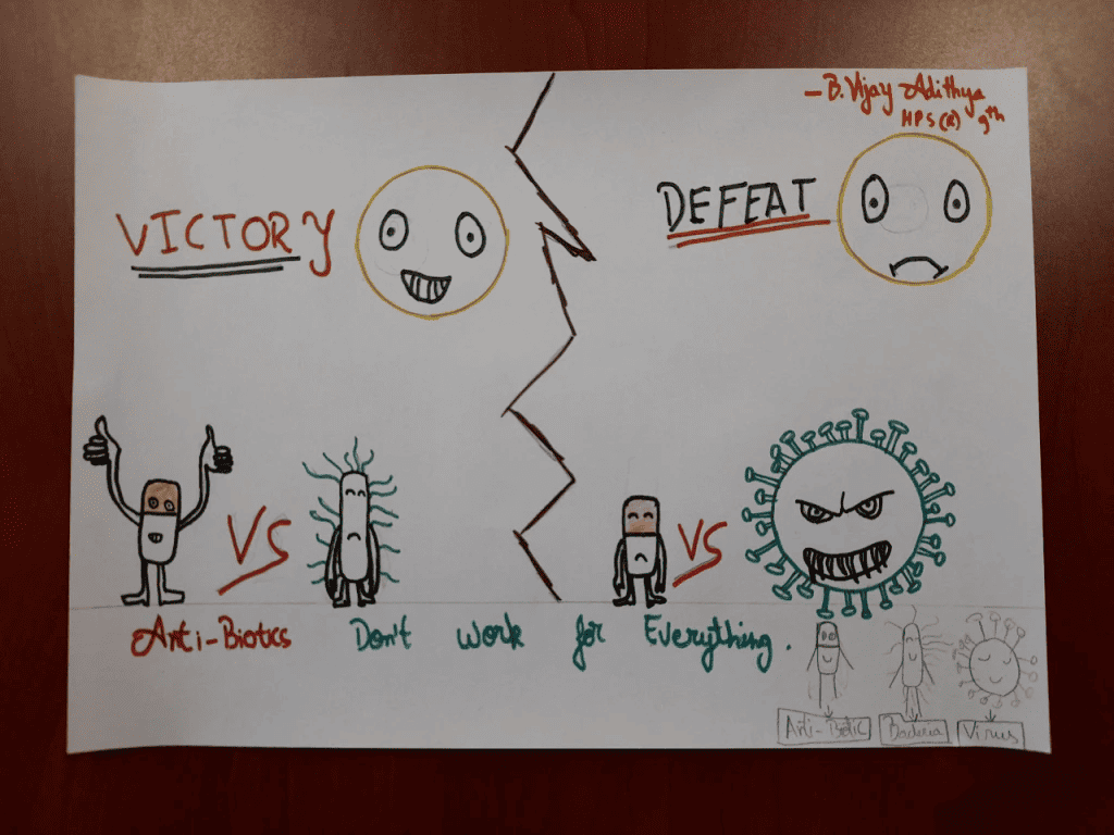 School children participate in poster making session on AMR